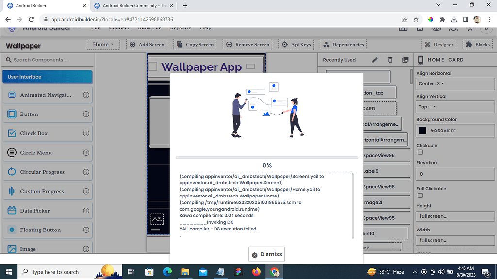 App Build Error - No Any Mistake In Design Or Block - Discussion - Android Builder Community