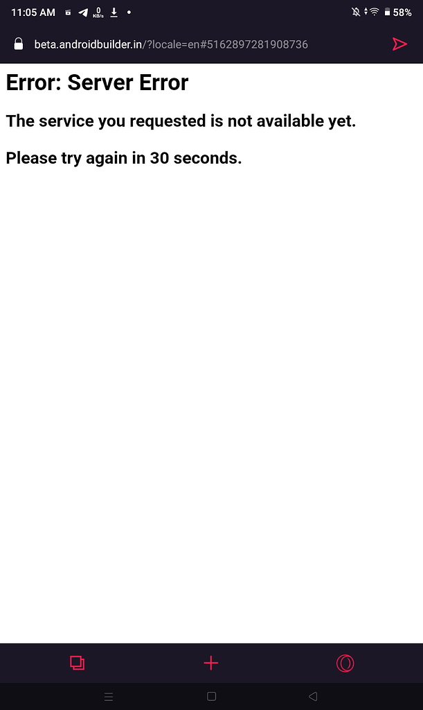 Beta server down - Site Feedback - Android Builder Community