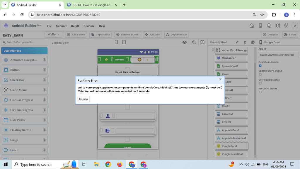 Vungle Ads Error - Discussion - Android Builder Community