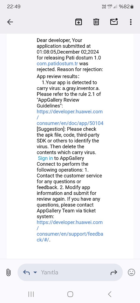 The application is not published - Discussion - Android Builder Community