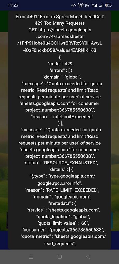 How to fix this Spreadsheet error? - Discussion - Android Builder Community