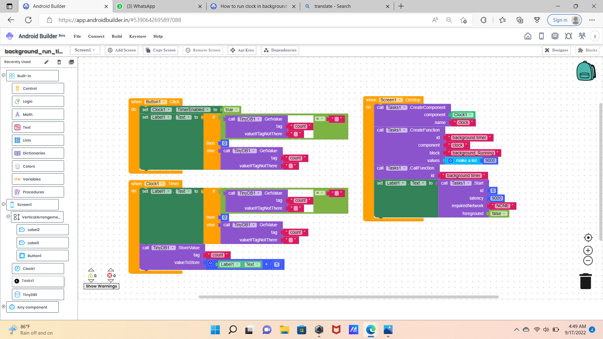 How To Run Clock In Background When App Closed Discussion Android Builder Community